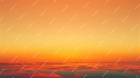 Premium Photo Warm Sunset Gradient Sun Setting Over Clouds In Sky