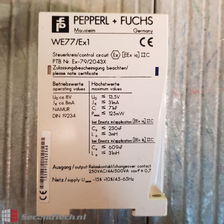 Pepperl Fuchs We77ex1 Switch Amplifier