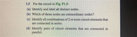 Solved 15 For The Circuit In Fig P15 A Identify And