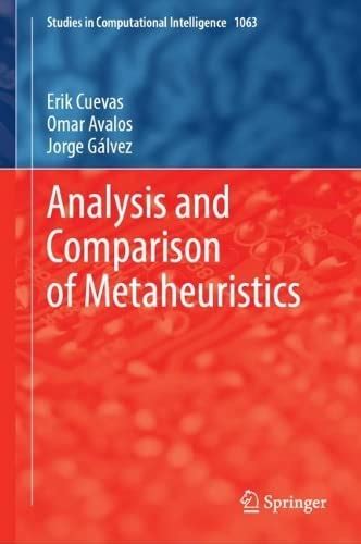 Analysis And Comparison Of Metaheuristics Pdf Epub Version Controses Store