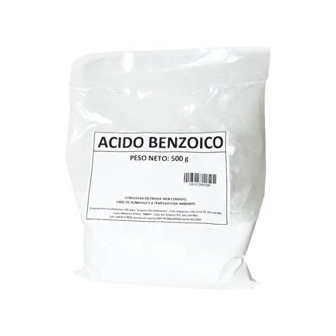 Ácido BenzÓico 500g Materias Primas Mmpp