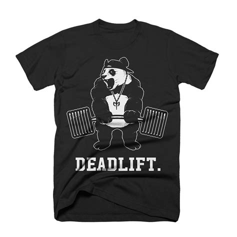 Deadlift Panda Tee Conquering Barbell