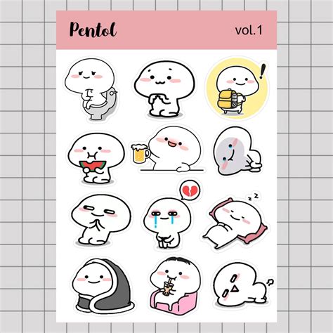 Jual Stiker Tumblr Hp Aesthetic Stiker Laptop Custom Stiker Hp Stiker Kpop Pentol Vol