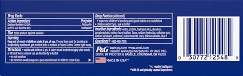 Crest 3d White Toothpaste Anticavity Fluoride Advanced Radiant Mint