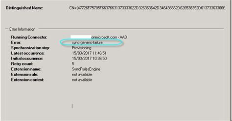 Consultants R Us Azure AADConnect Error Sync Generic Failure Group WriteBack