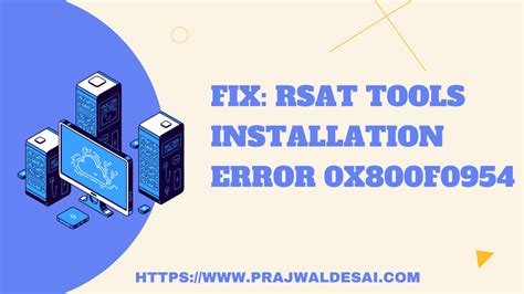 fix rsat tools installation error 0x800f0954 on windows