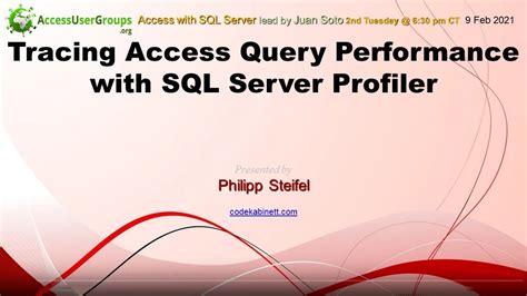 Sa Tracing Query Performance With Sql Server Profiler By Philipp