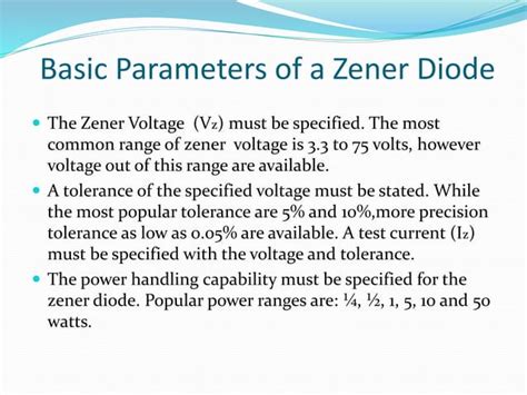 Zener Diode Full Presentation PPTX