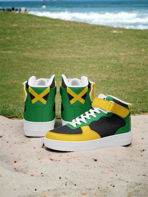 Jamaica Custom Af1 Inspired Athletic Shoe Running Shoes Etsy