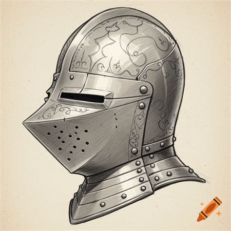 How To Draw A Knight Helmet Realistic