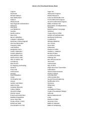 History Final Exam Review Sheet Docx History Final Exam Review Sheet Virginia