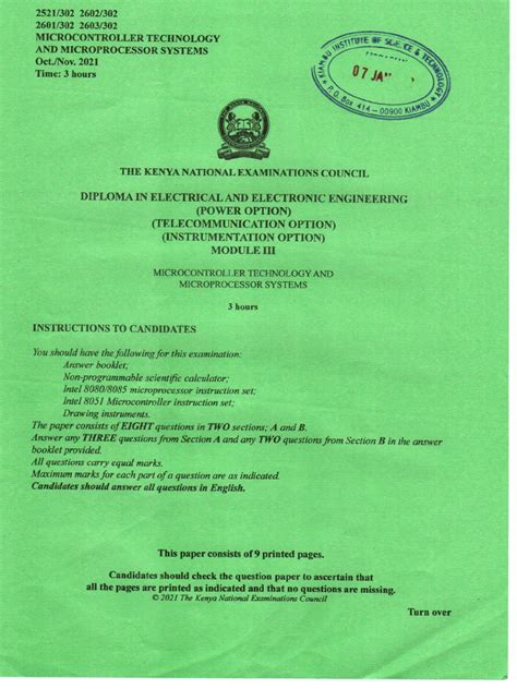 Microcontroller Technology And Microprocessor Systems Module Iii Nov