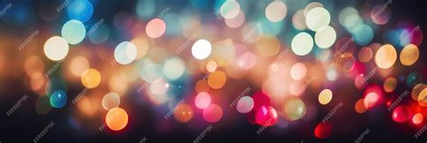 Premium Photo | A Dynamic Bokeh Effect With Blurred Lights Background Image