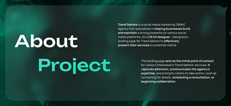 Trend Setters Smm Agency Landing Page Behance