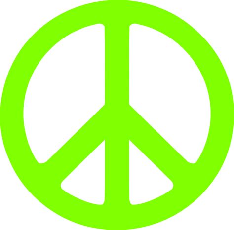 Neon Green Peace Sign Clip Art At Vector Clip Art Online