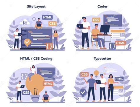 Typersetter 개념 집합입니다 웹 사이트 구축 웹 사이트 제작 코딩 프로그래밍 인터페이스 구축 및 콘텐츠 제작