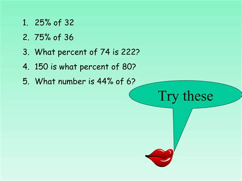 Advanced Math Percentages Ppt
