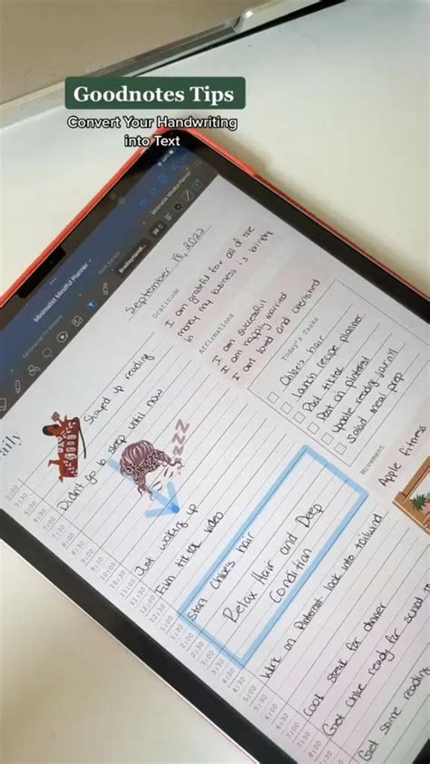 Digital Planning Goodnotes 5 Tutorial Convert Handwriting To Text In