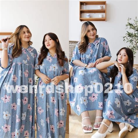 Jual Daster Andin Ld 115cm Standar And Ld 130cm Jumbo Daster Korea Daster Kerah Renda Dress