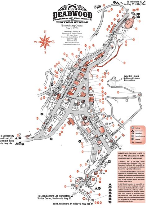 Carte Deadwood Dakota Du Sud