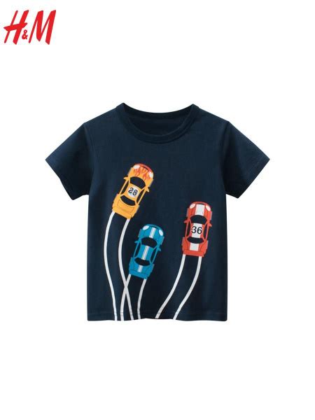 Футболка Мальчики Handm иссиня черный Короткий размер 86 Хлопок облегающий Повседневный купить C