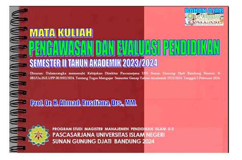 Pengawasan Dan Evaluasi Pendidikan