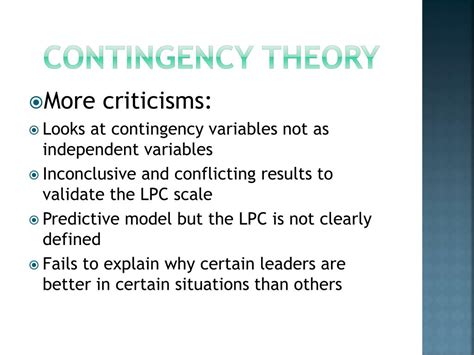 Ppt Contingency Theory Powerpoint Presentation Free Download Id
