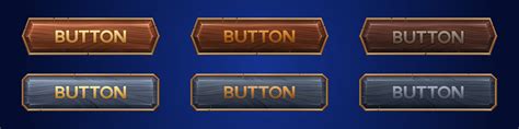 Medieval Ui Game Button Frame Sprite For Animation Stock Illustration Download Image Now