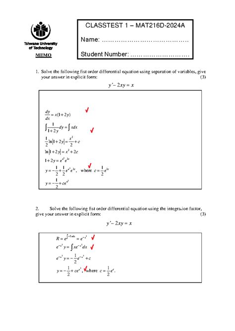 Mat216d 2024a Ct1 Memo This Paper Has Problems From A Past Class Test Memo 1