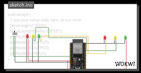 Two Way Trafic Light Mi Wokwi ESP32 STM32 Arduino Simulator