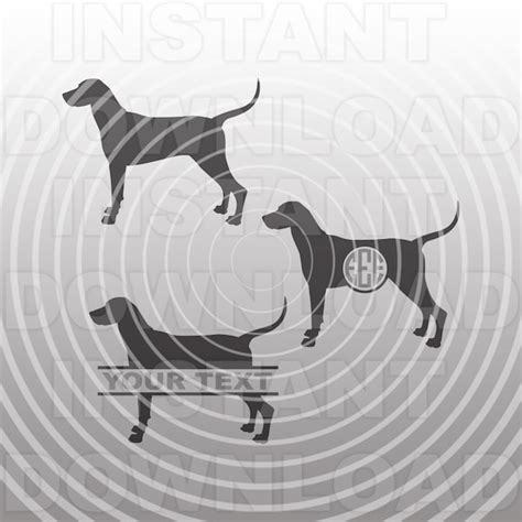 Treeing Walker Coonhound Silhouette Etsy