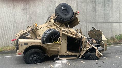 Military Jltv Crashes Epically In Seattle Area