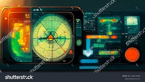 Sonar Screen Submarines Ships Radar Sonar Stock Illustration Shutterstock