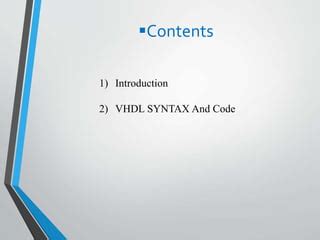 VHDL MODELING Pptx Programming Languages Computing
