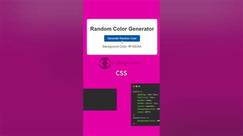 Rendom Color Generator Coding Bca Webdesign Important Shorts Css