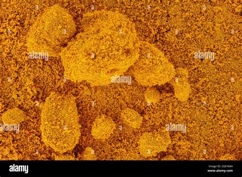Fine Powder Methyl Yellow Organic Compound Under Microscope Image