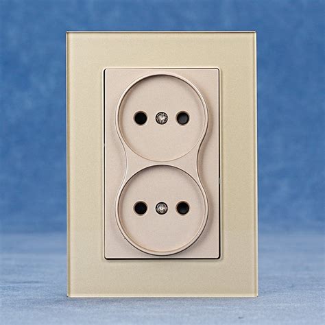 Russia Style Eu Standard Electrical Power Wall Socket Double Russia