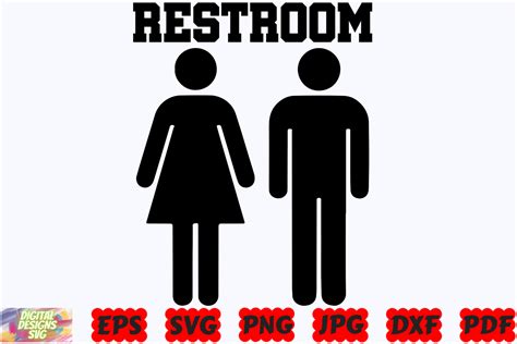 Restroom Svg Bathroom Svg Farmhouse Graphic By