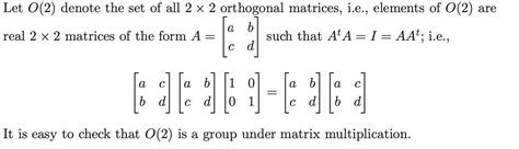 Solved Let O2 Denote The Set Of All 2 X 2 Orthogonal