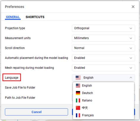 Change Language