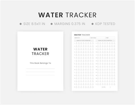 premium vector printable monthly water trackerprintable pdf my best