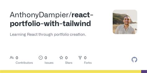 Github Anthonydampierreact Portfolio With Tailwind Learning React