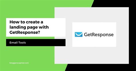How To Create A Landing Page With GetResponse Easy Guide