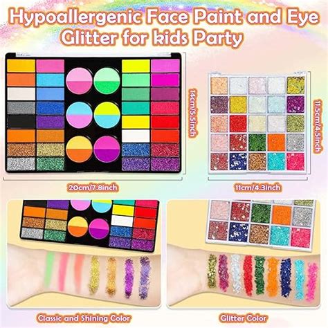 Kit Profesional De Pintura Facial De 69 Colores Para Niños Lavable