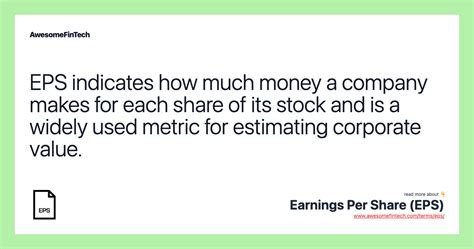 Earnings Per Share EPS AwesomeFinTech Blog