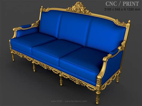 Sofa 0183 Stl 3d Model For Cnc 3d Stl Model For Cnc Stl Model