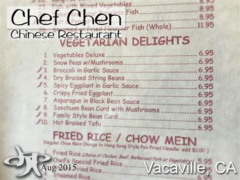 Menu At Chef Chens Chinese Restaurant Vacaville