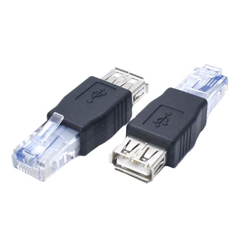 Coolhood 2pcs Ethernet To Usb Adapter Usb To Ethernet Adapter Rj45 Ethernet Male To Usb Female