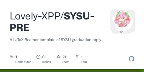Github Lovely Xppsysu Pre A Latex Beamer Template Of Sysu