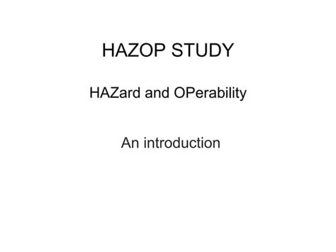 Hazop Sample Pdf